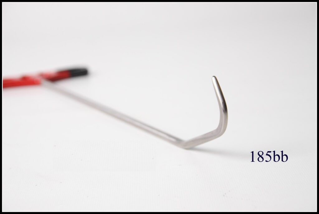 #185bb - 15" Long 1/4" Diameter Double Bend Tapered Hook Tool
