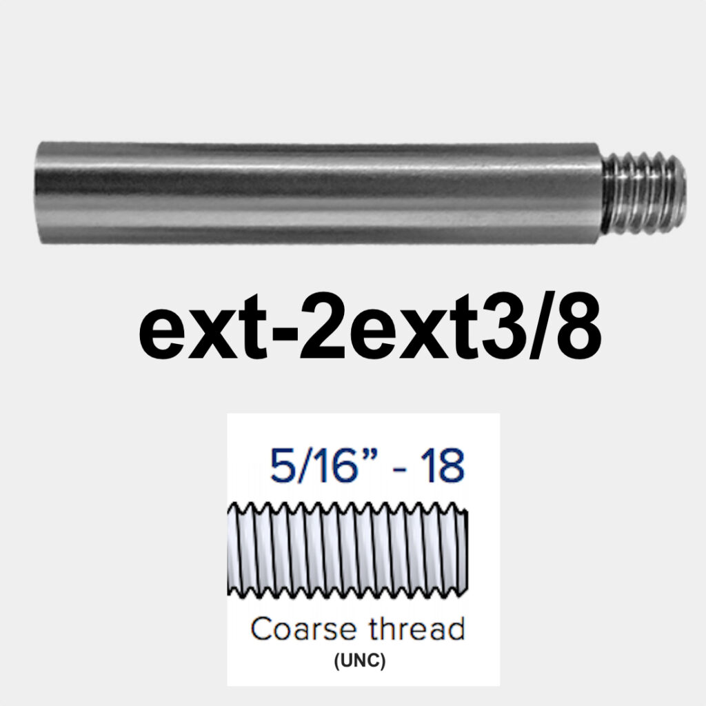 2 inch 3/8" Diameter Extension for the Changeable Tipped Tools